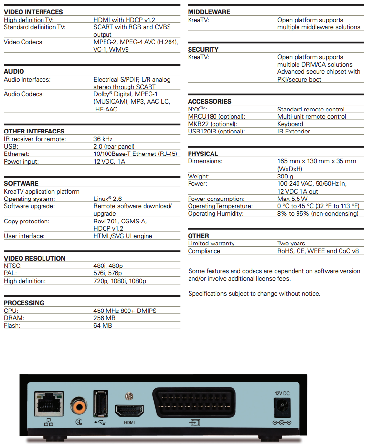 Set Top Boxes: Arris VIP1003